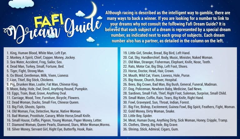 What's in a dream? | Gold Circle Horse Racing And Betting